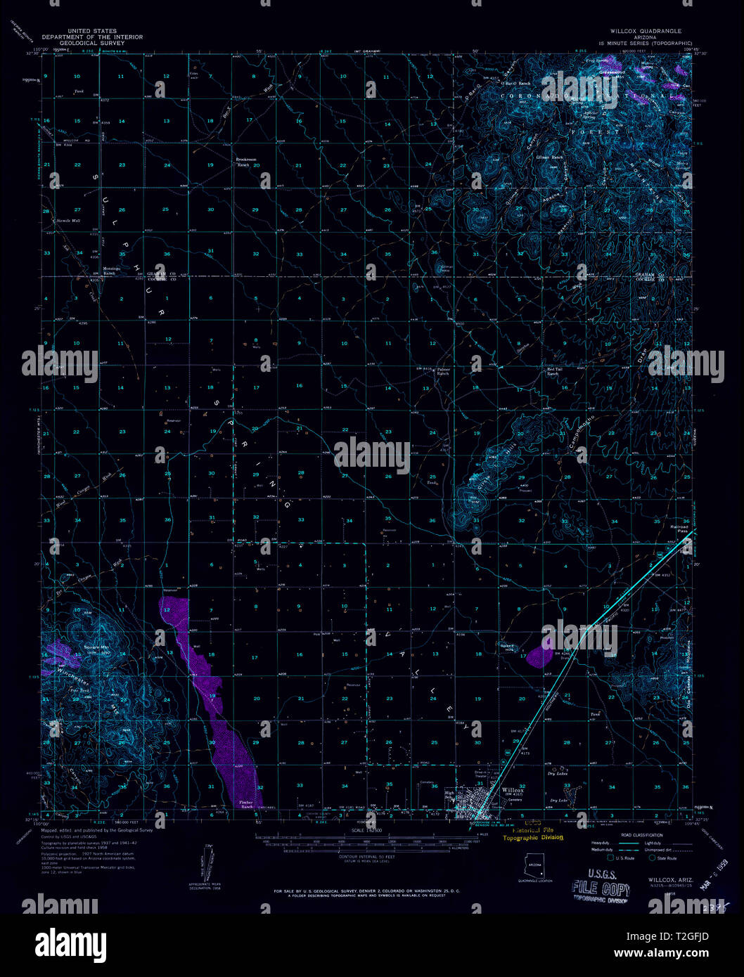 Willcox arizona map hi-res stock photography and images - Alamy