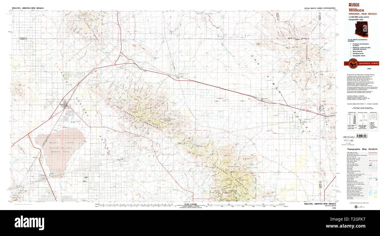 Map of willcox hi-res stock photography and images - Alamy