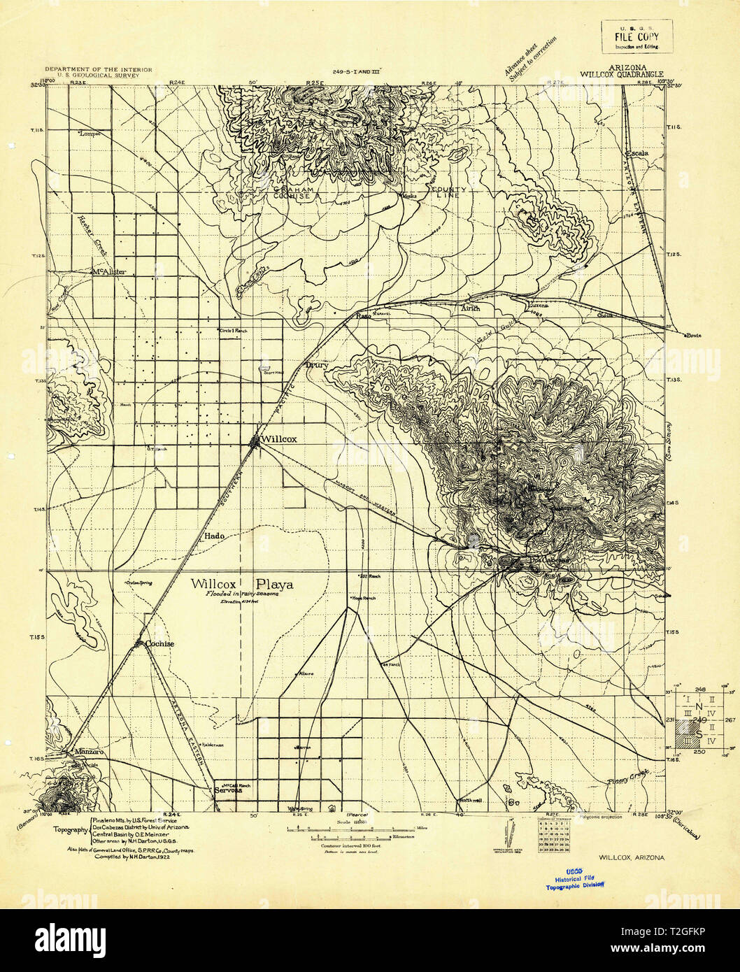 Willcox arizona map hi-res stock photography and images - Alamy