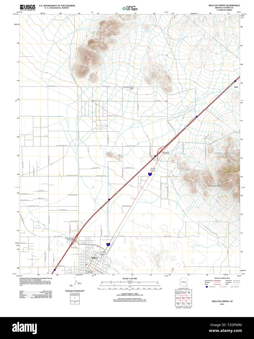 Willcox arizona map hi-res stock photography and images - Alamy
