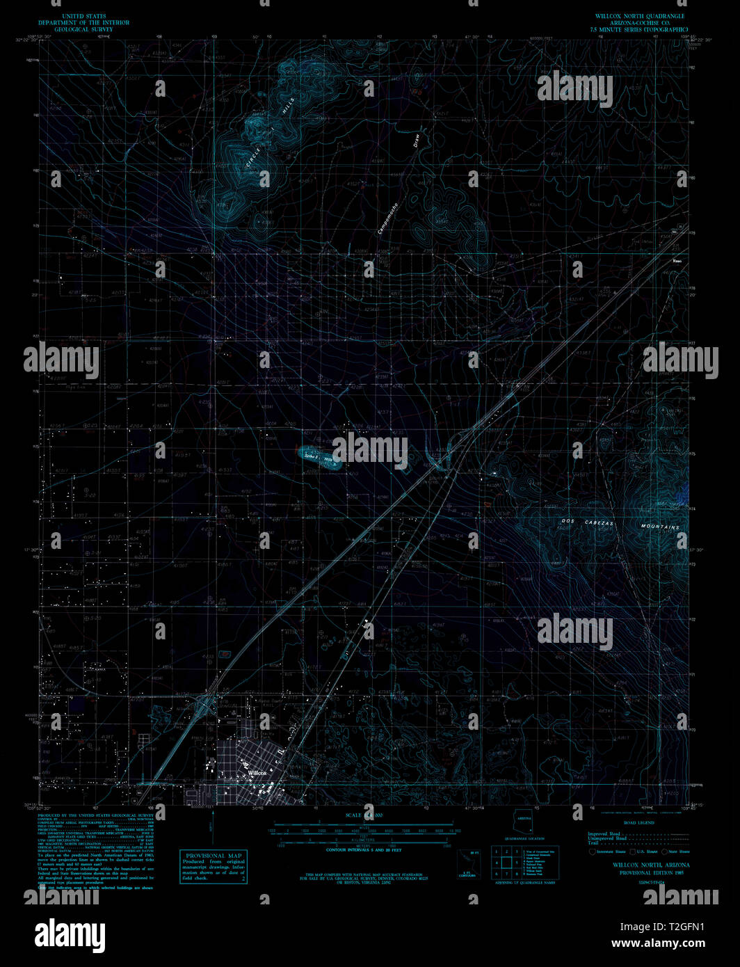 Willcox arizona map hi-res stock photography and images - Alamy