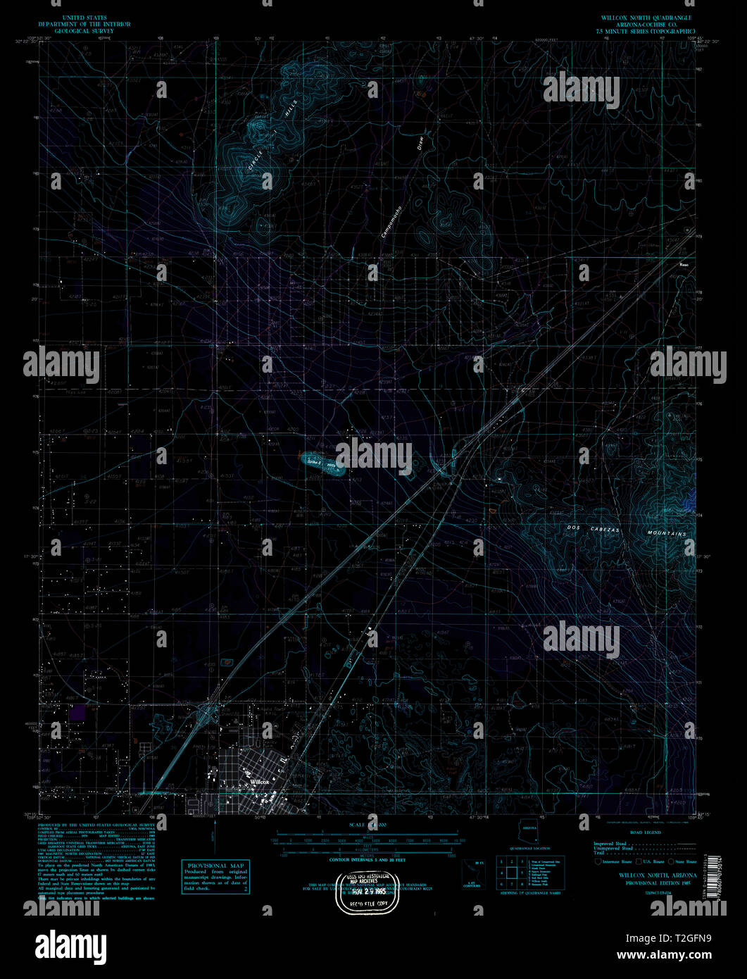 Willcox arizona map hi-res stock photography and images - Alamy