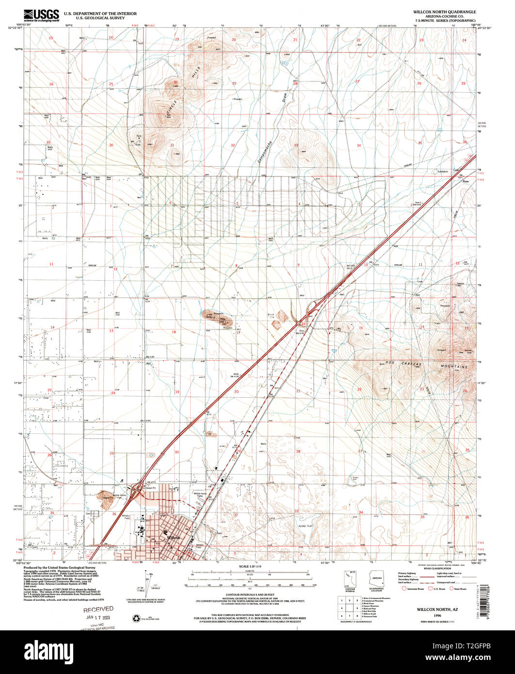 Willcox arizona map hi-res stock photography and images - Alamy