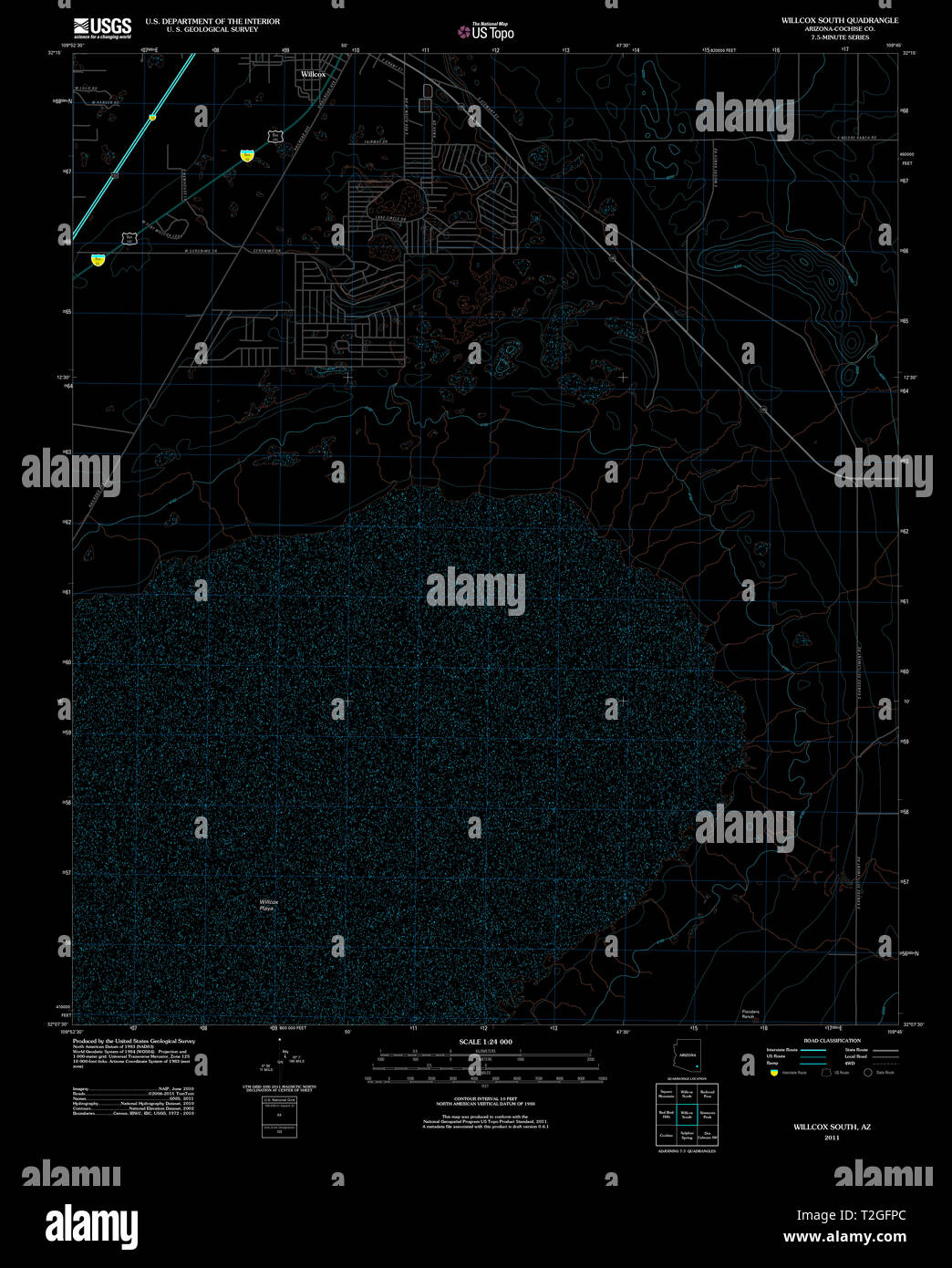 Willcox arizona map hi-res stock photography and images - Alamy