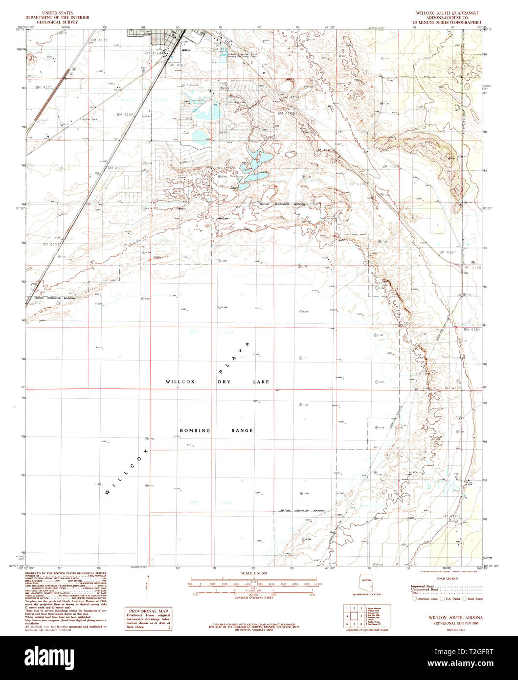 Map of willcox hi-res stock photography and images - Alamy