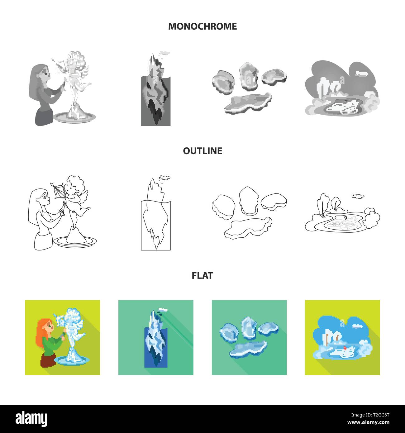 sculpture,iceberg,splinters,pond,ice,Cupid,underwater,pieces,lake,angel ...