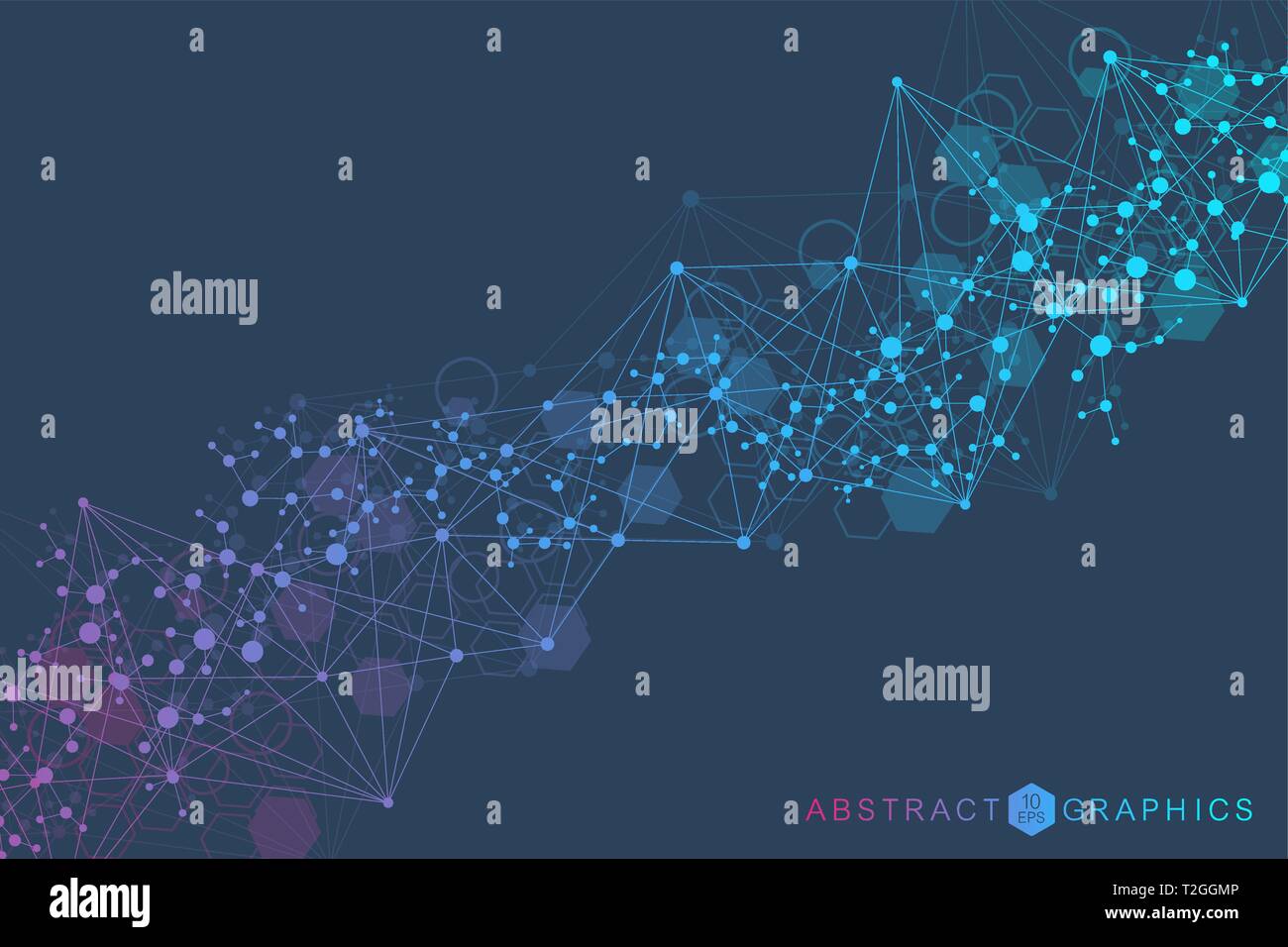 Big Data Visualization Background. Modern futuristic virtual abstract ...