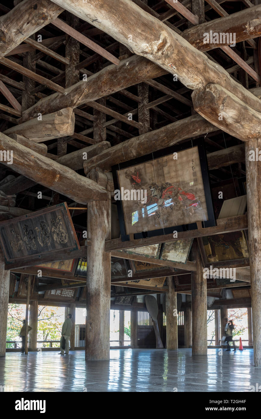 The Senjokaku Hall is an ancient wooden building in the Toyokuni Shrine ...
