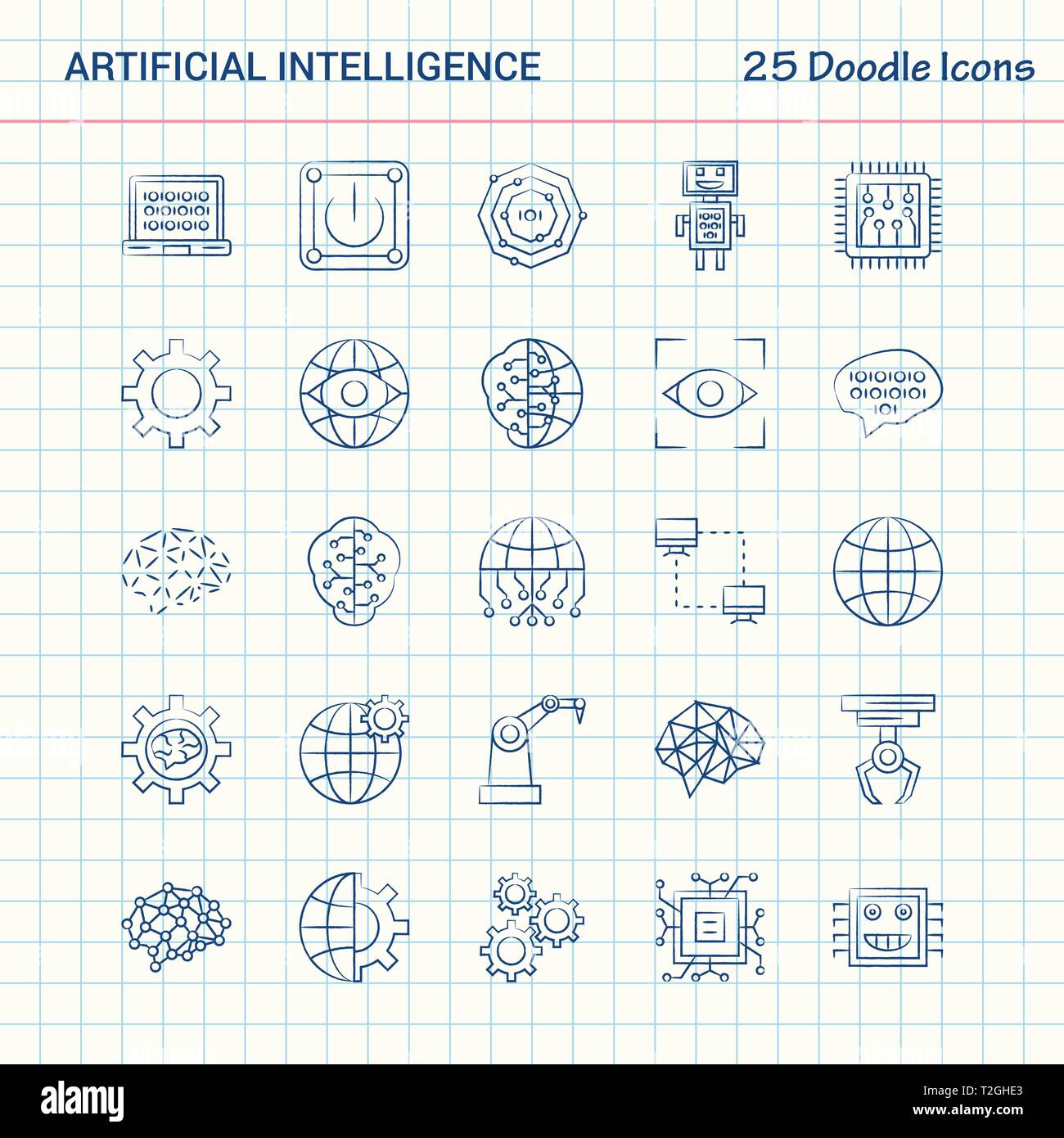 Artificial intelligence globe gear hi-res stock photography and images ...