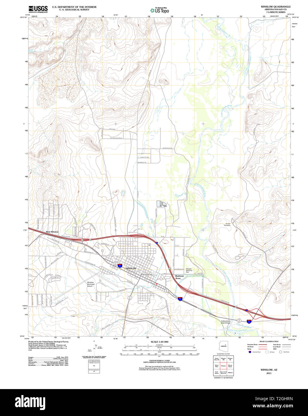 Map of winslow hi-res stock photography and images - Alamy