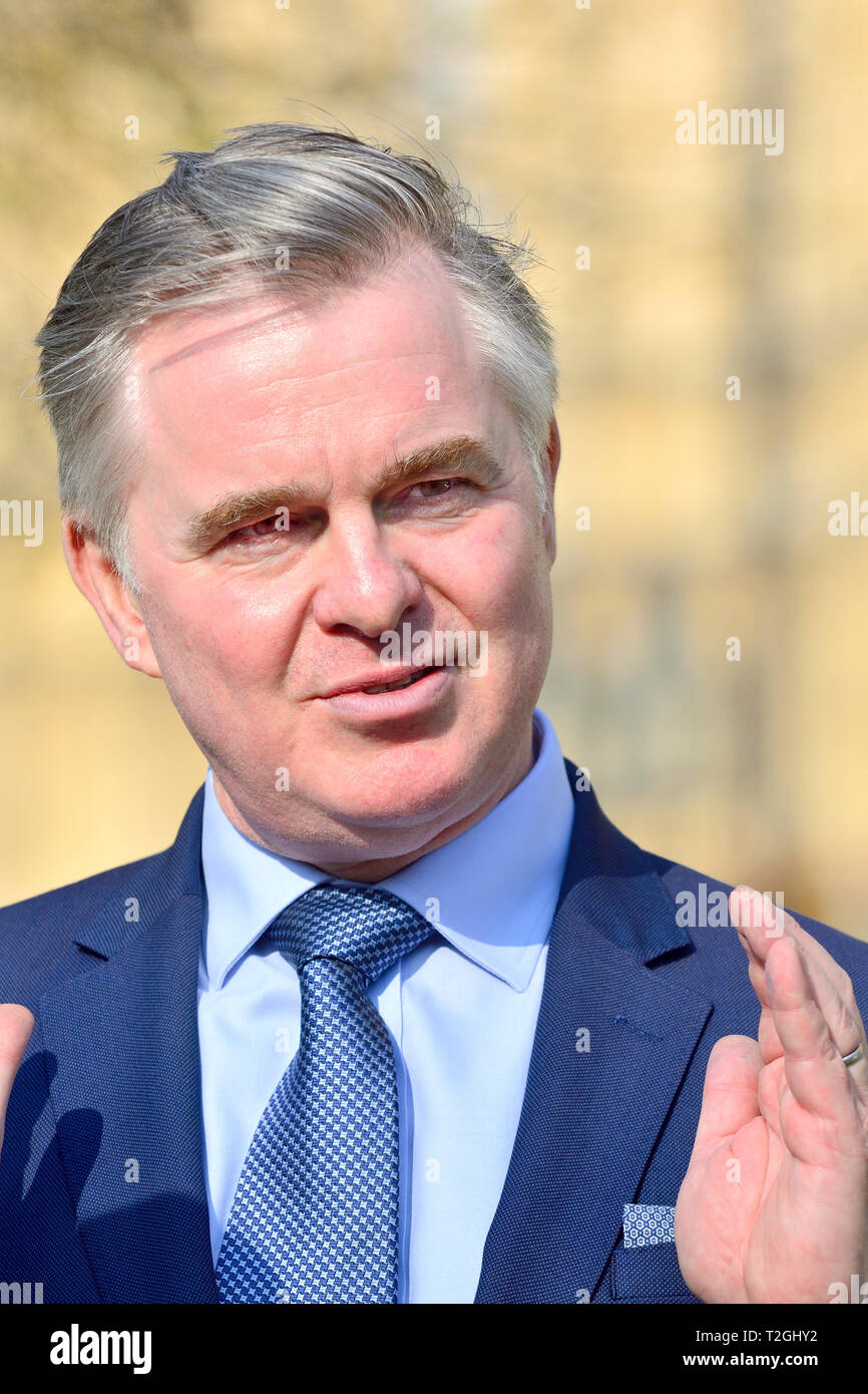 Colin Clark MP (Con: Gordon) interviewed on College Green, Westminster ...