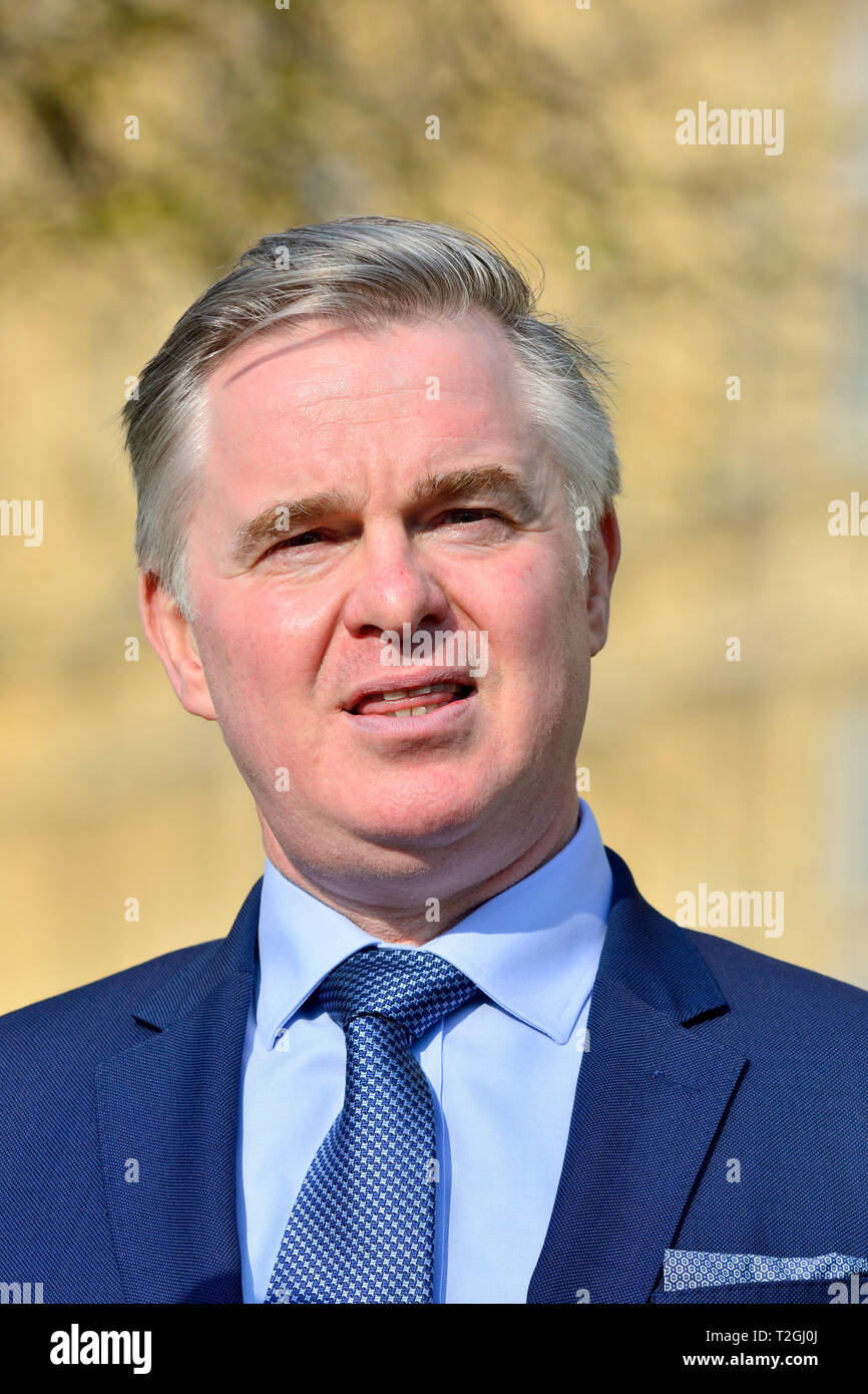 Colin Clark MP (Con: Gordon) interviewed on College Green, Westminster ...