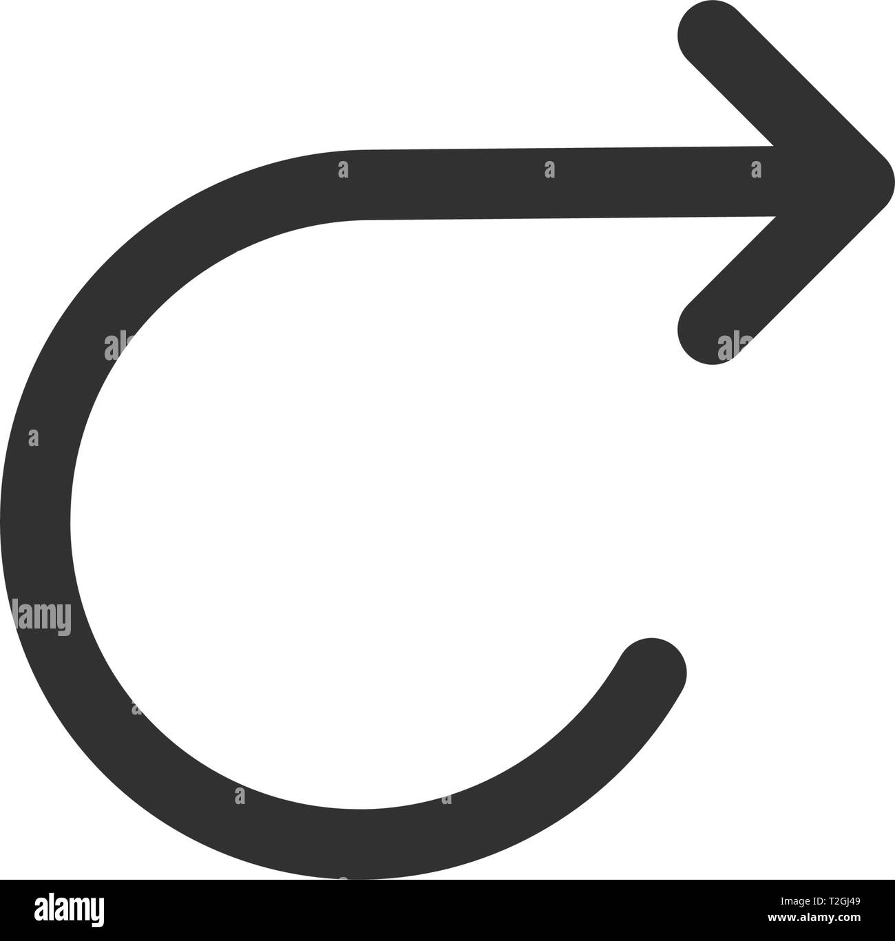 Arrows around back line icon, outline vector sign, linear style ...