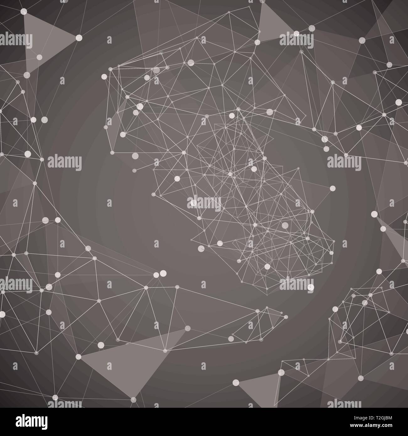 Abstract black and white vector background made from points and lines ...