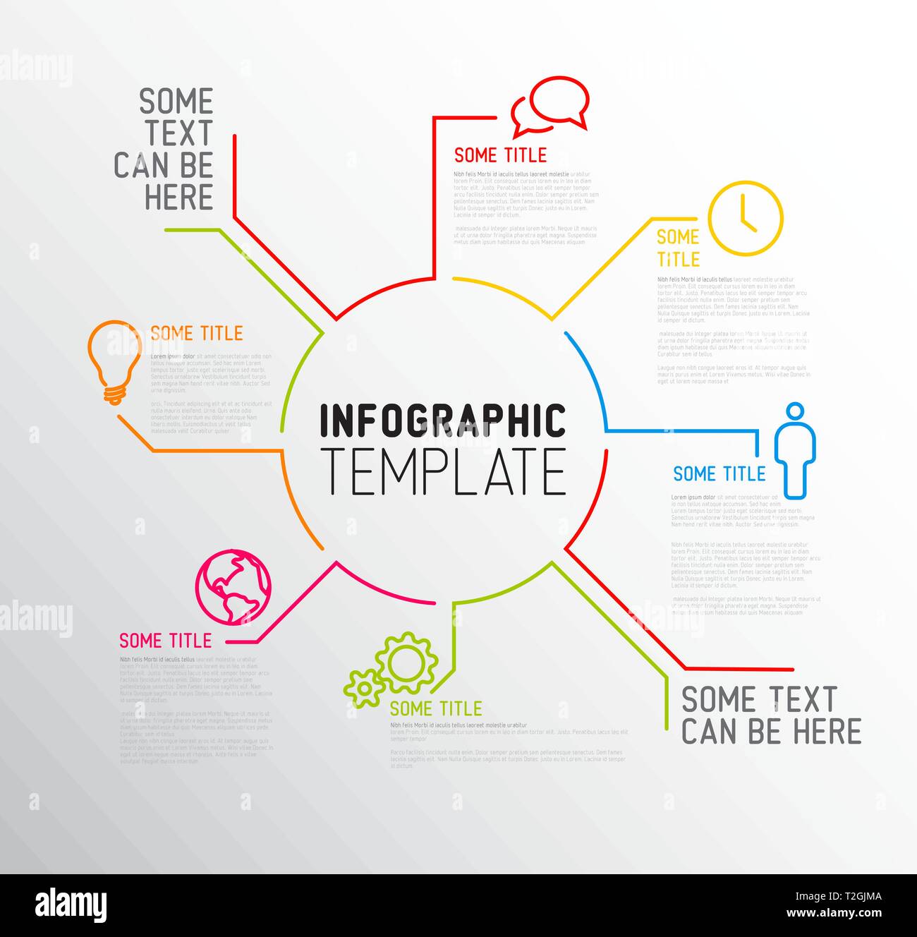 Vector Infographic report template made from lines and icons Stock Vector Image & Art - Alamy