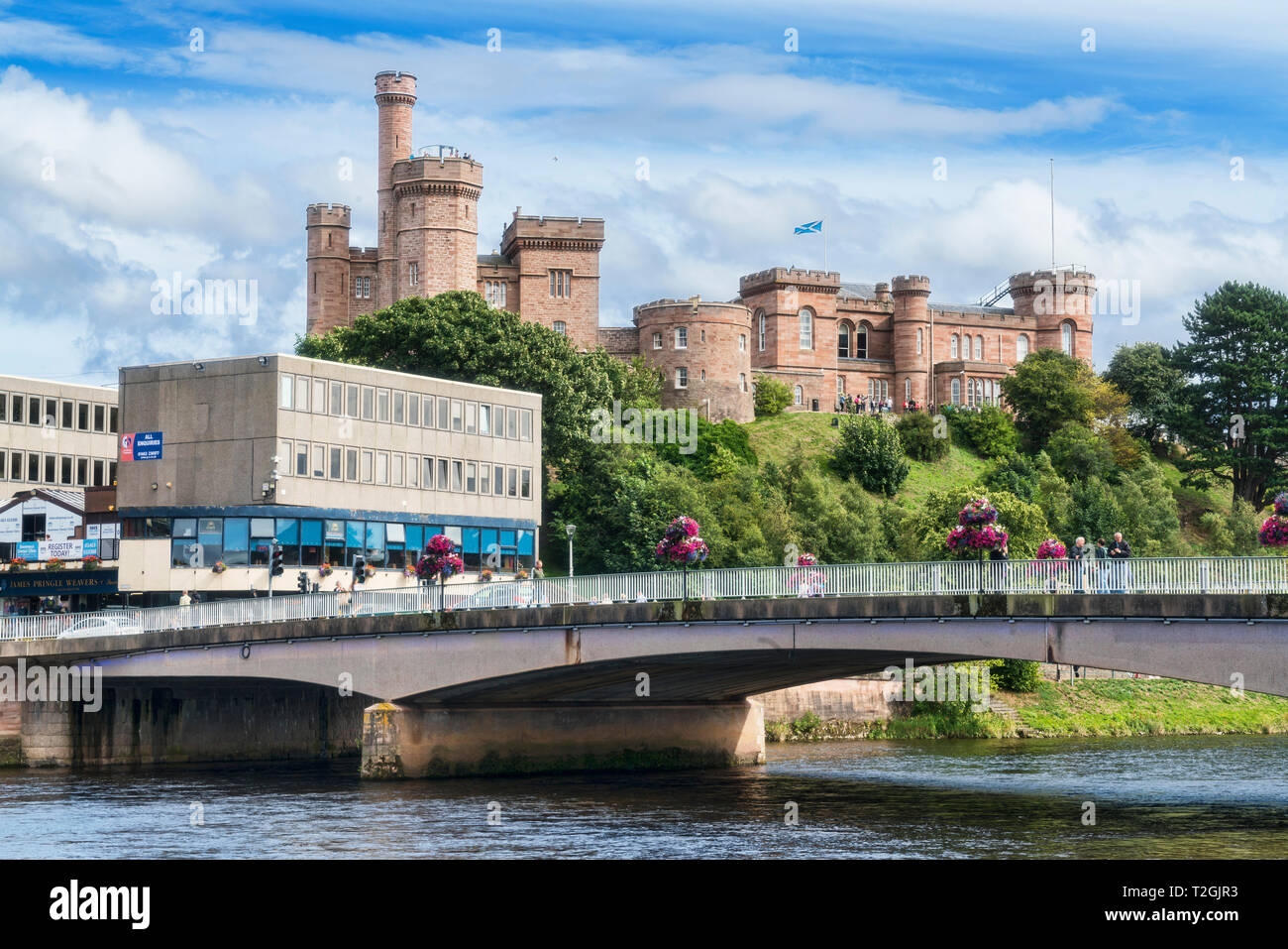 Inverness, from ness road bridge, River Ness, Highland, Scotland, UK ...