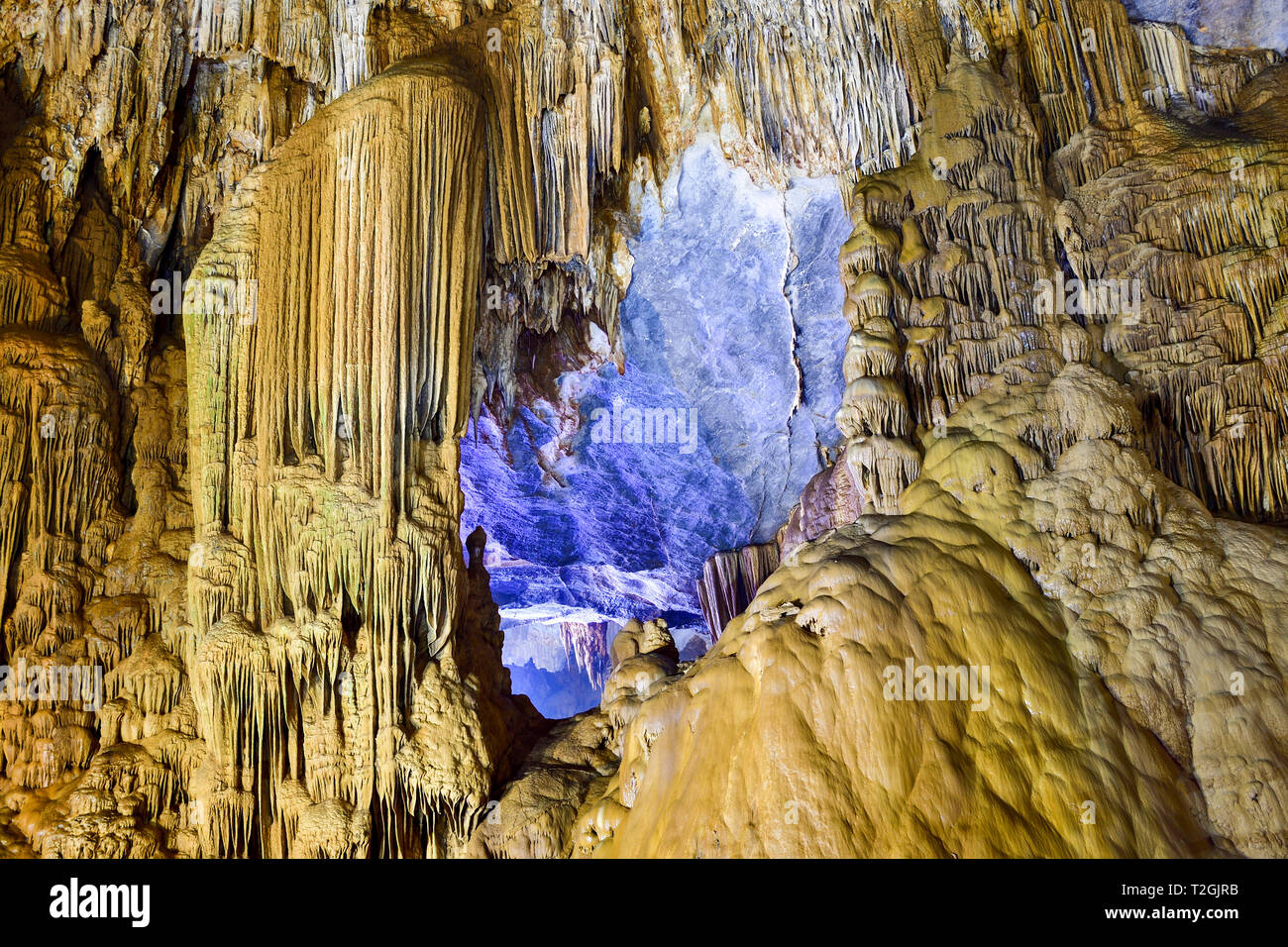 Amazing geological forms in Paradise Cave near Phong Nha, Vietnam ...