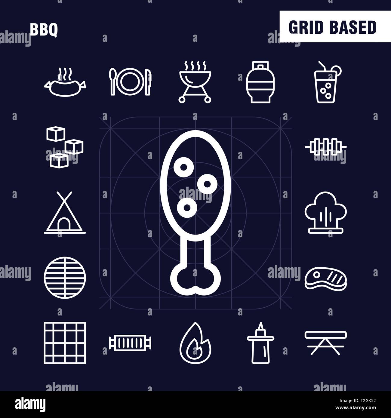 Bbq Line Icon Pack For Designers And Developers. Icons Of Barbecue, Bbq ...