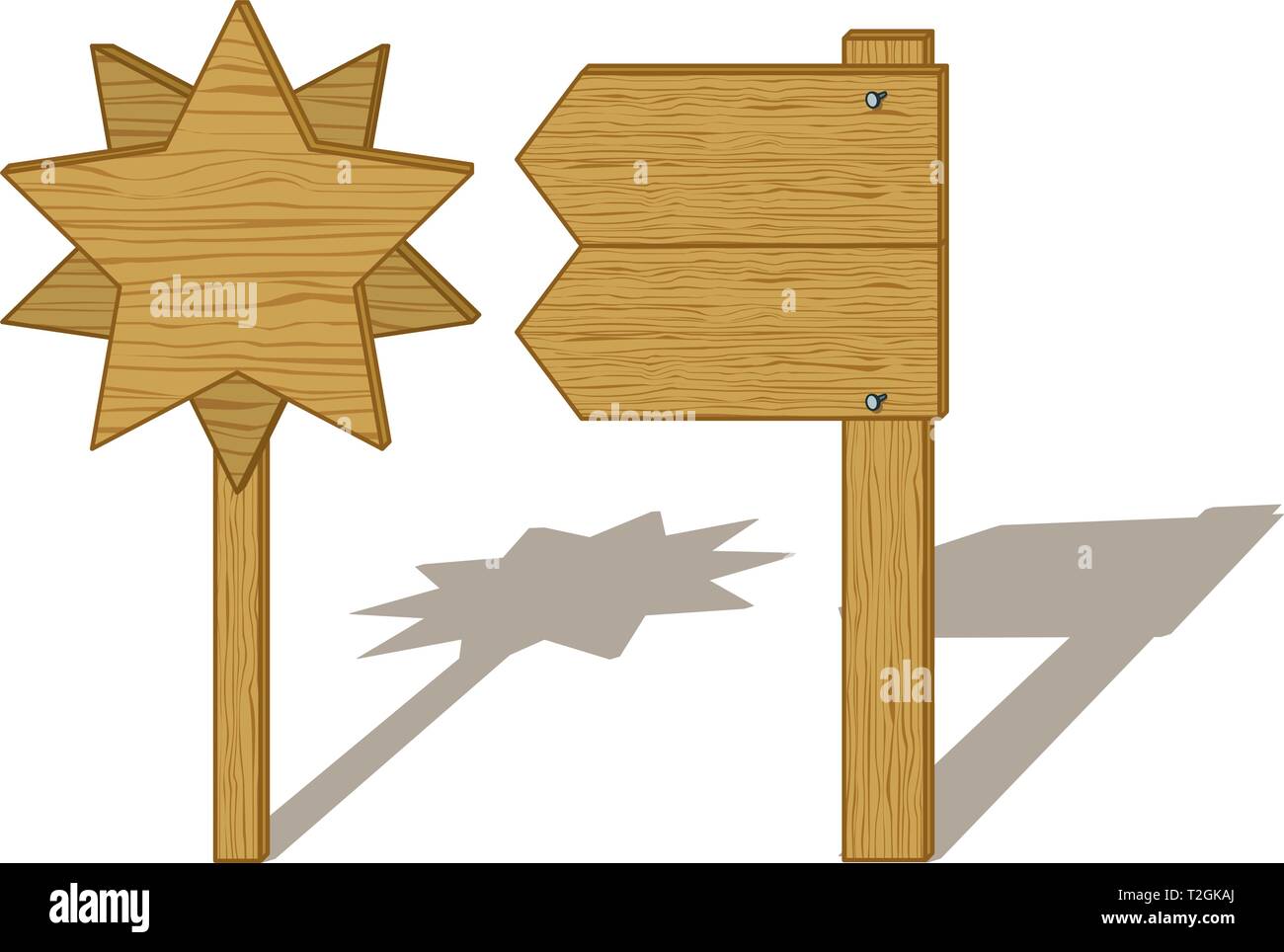 Wood direction signs Stock Vector Images - Alamy