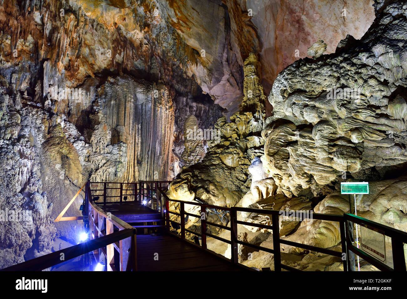 Amazing geological forms in Paradise Cave near Phong Nha, Vietnam ...