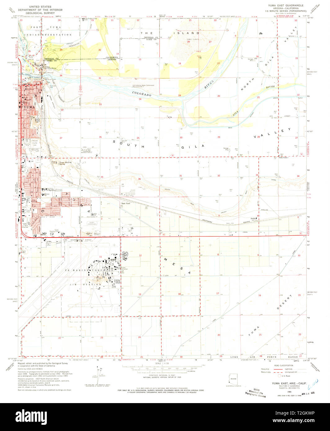 Yuma map Cut Out Stock Images & Pictures - Alamy