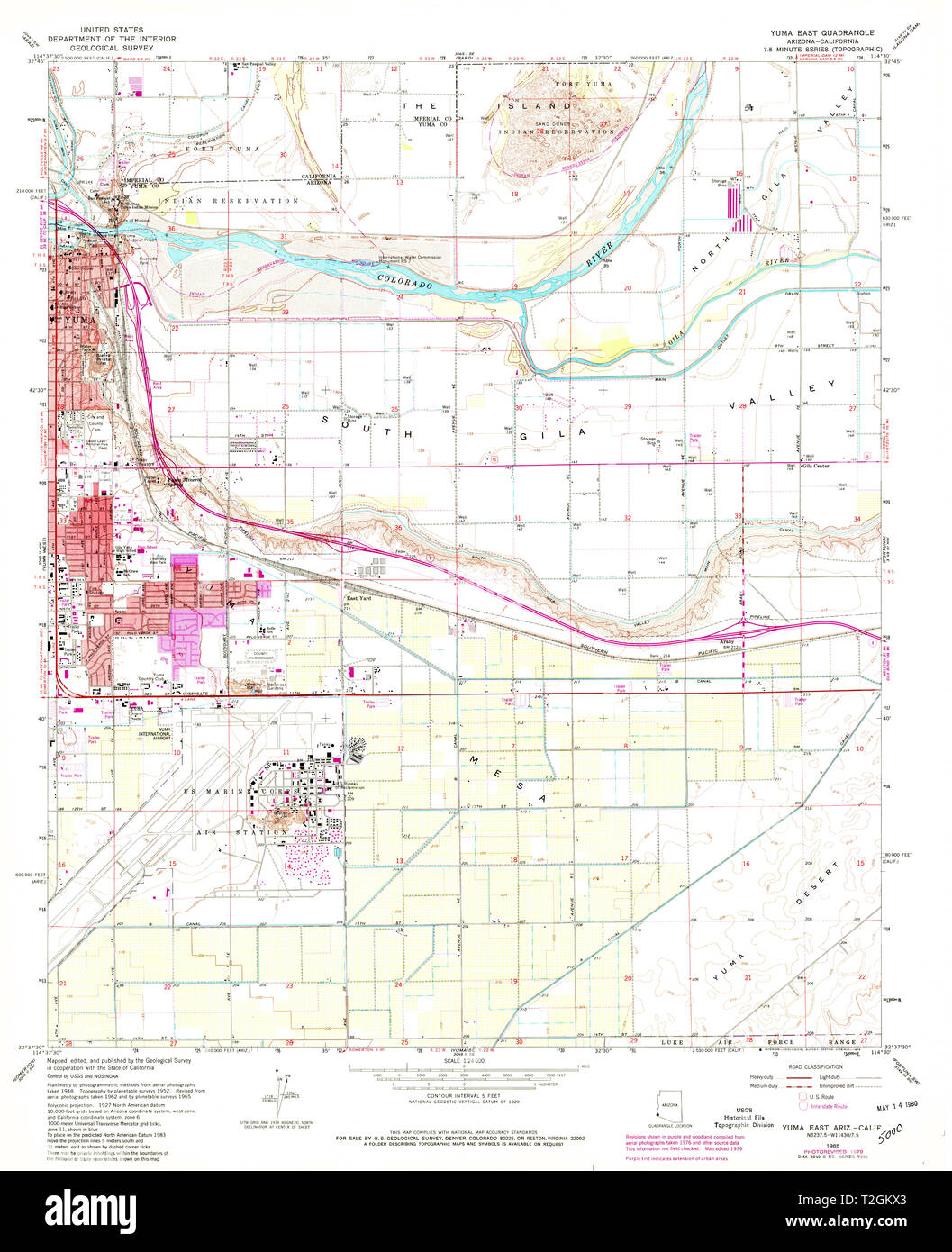 Yuma map Cut Out Stock Images & Pictures - Alamy