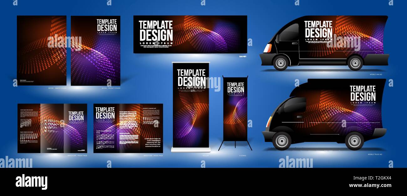 Curvy Particles Template Design Stock Vector Image & Art - Alamy