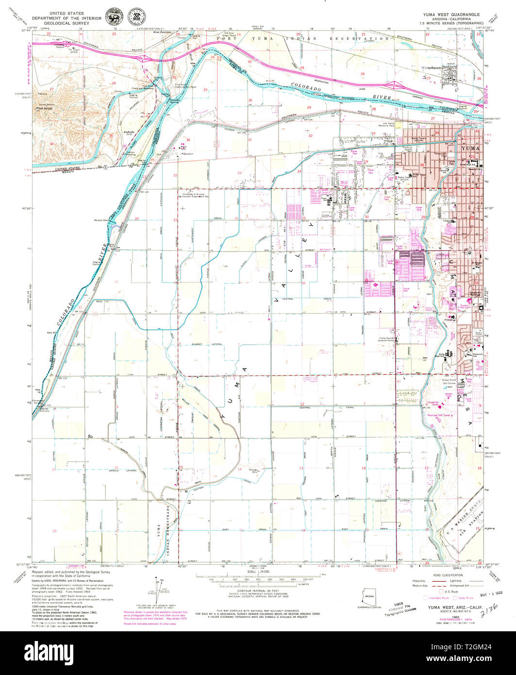 Yuma map Cut Out Stock Images & Pictures - Alamy