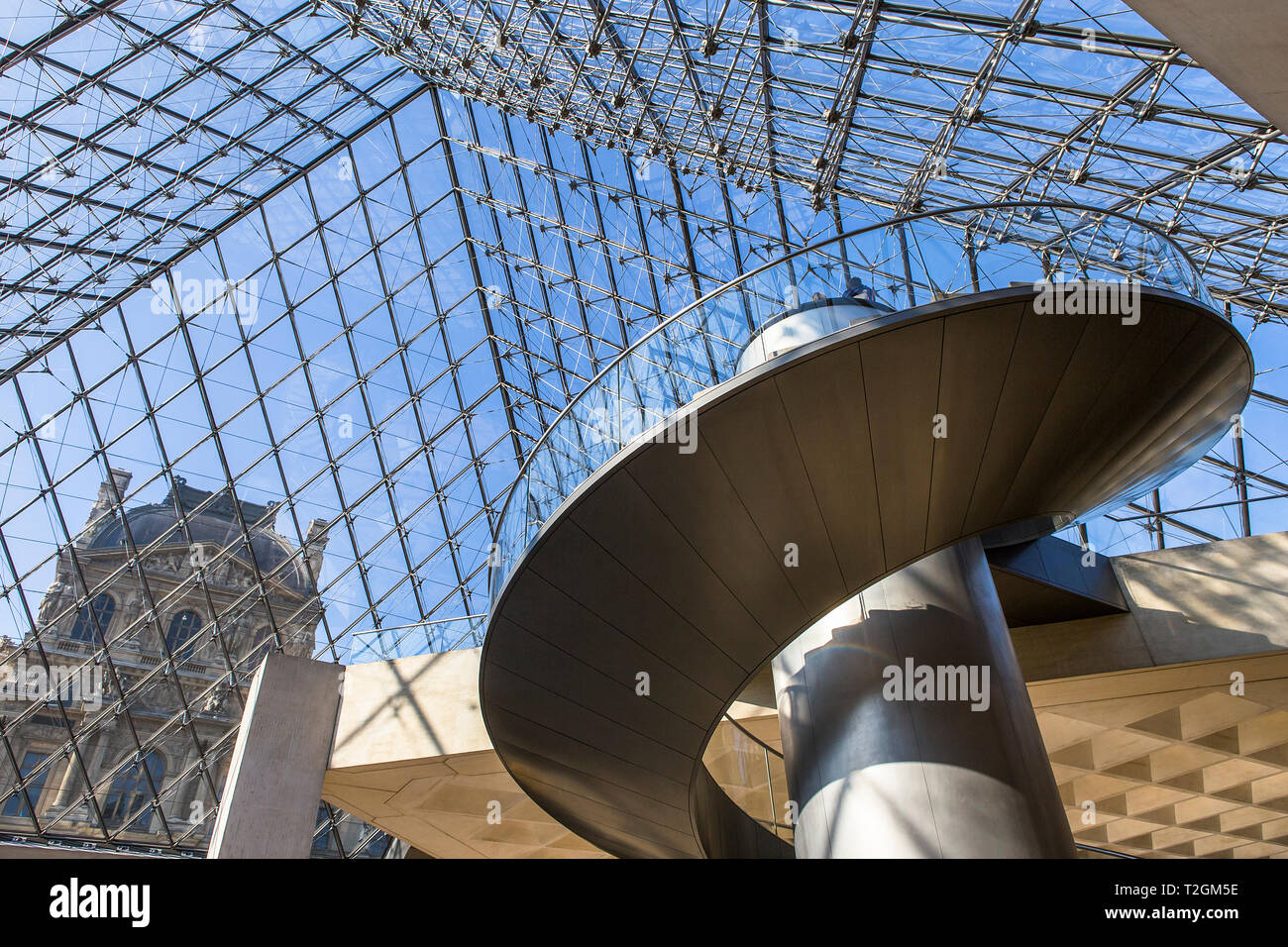 Spiral staircase louvre museum paris hi-res stock photography and ...