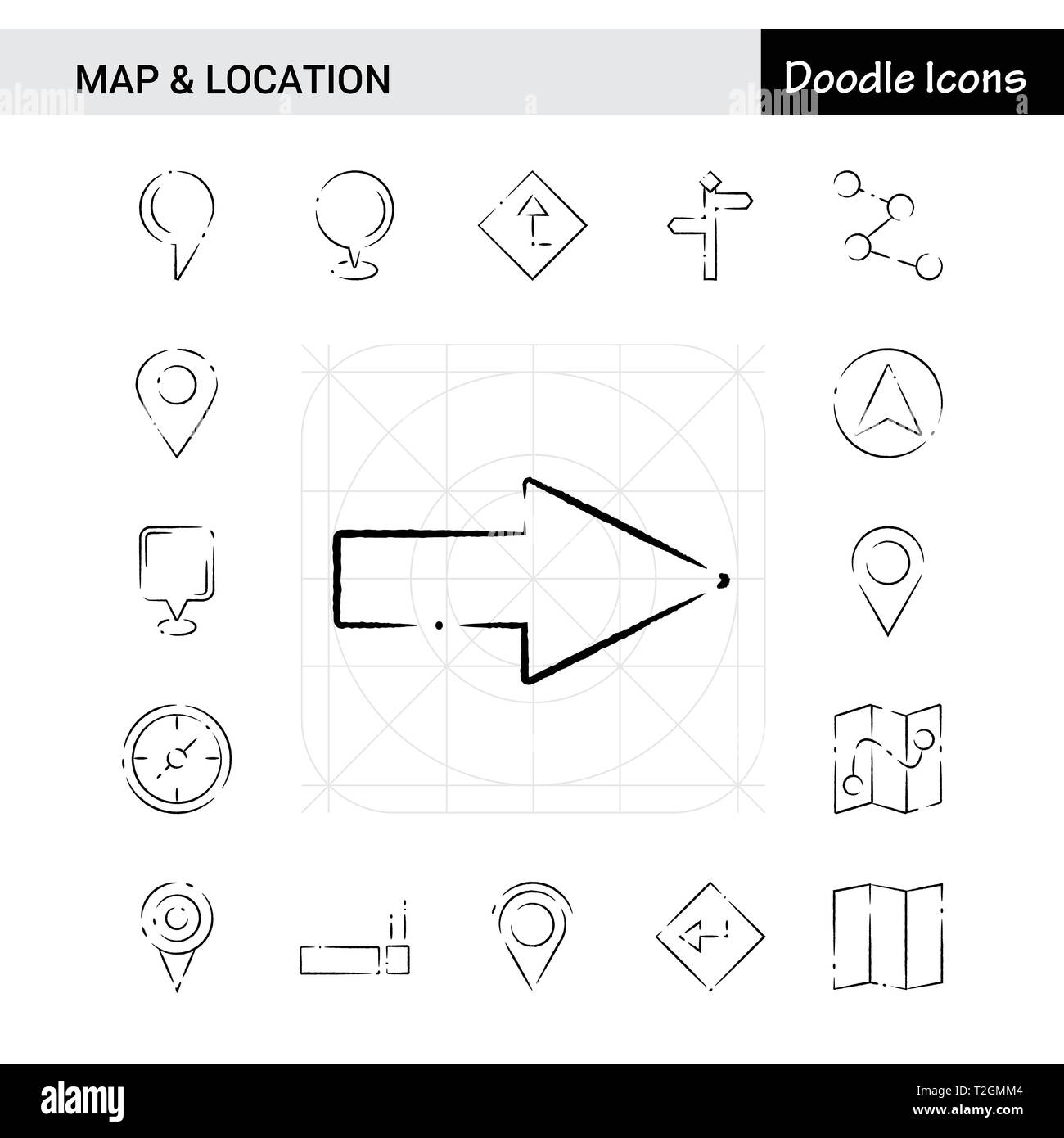 Right hand map Stock Vector Images - Alamy
