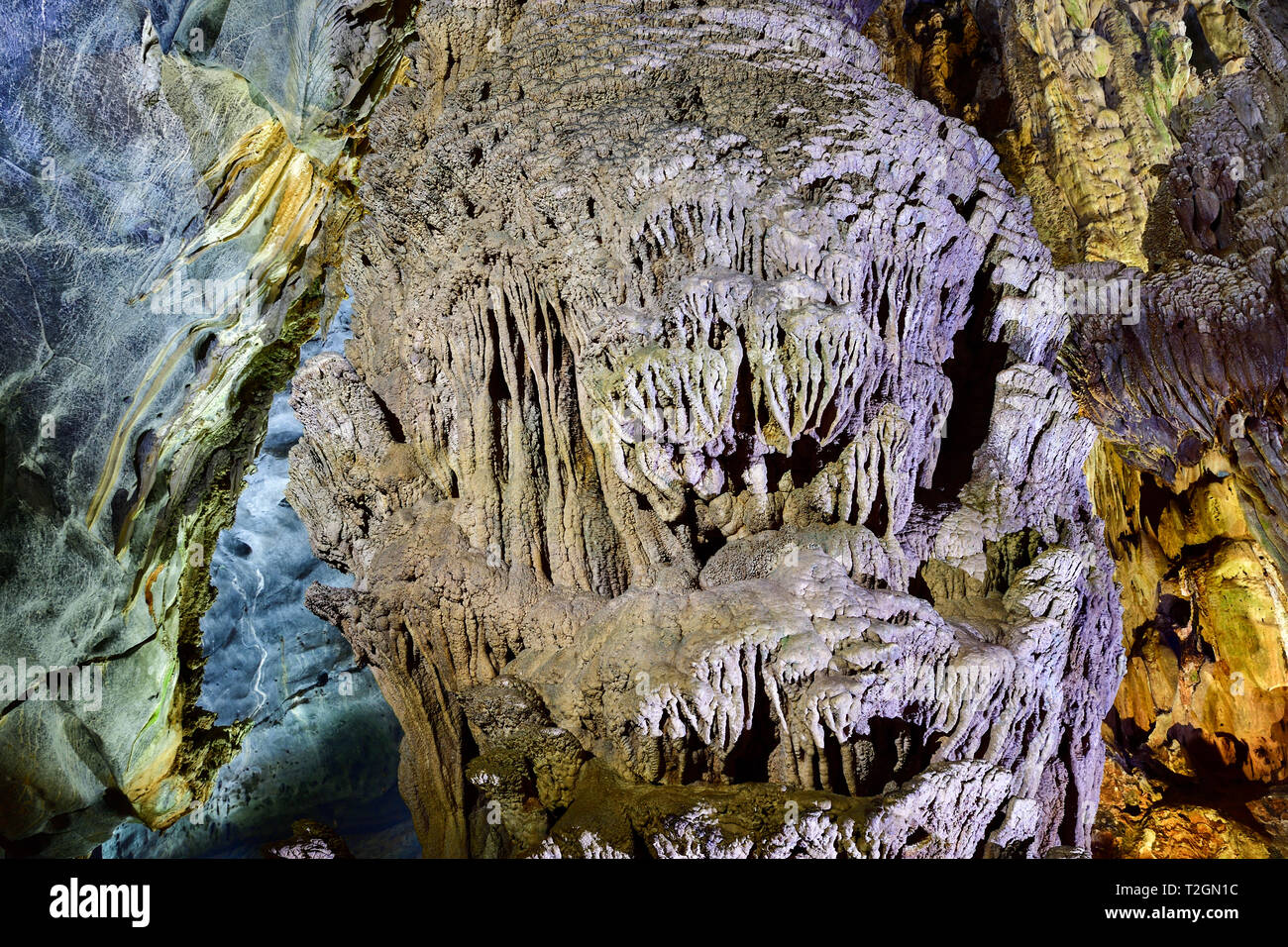 Amazing geological forms in Phong Nha Cave near Phong Nha, Vietnam ...