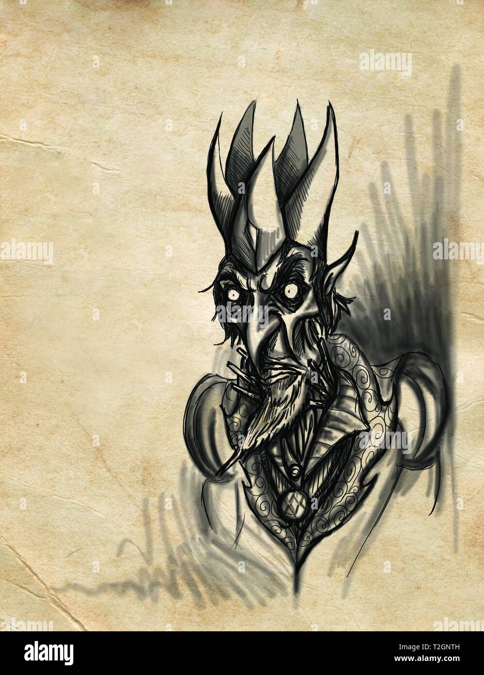 strange and unusual beast illustration Stock Photo - Alamy
