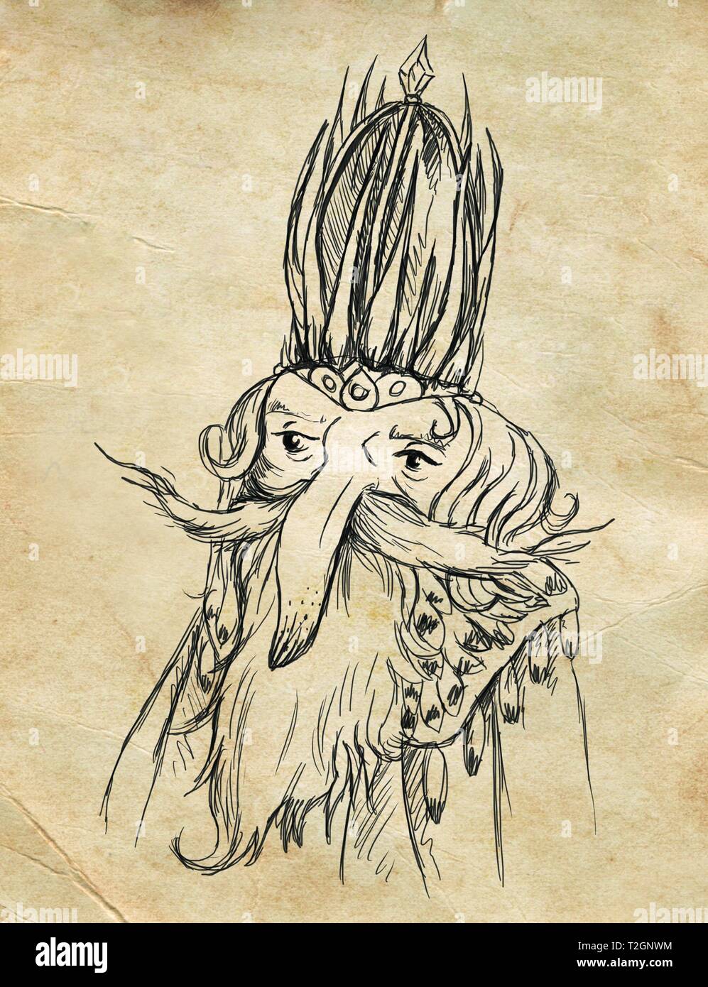 strange and unusual beast illustration Stock Photo - Alamy