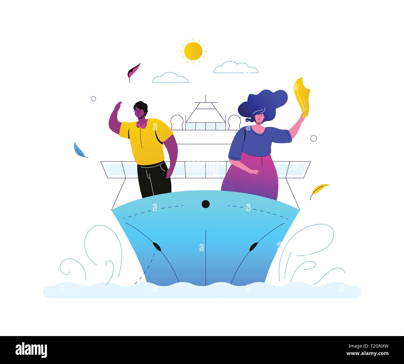 Travel cruise woman on Cut Out Stock Images & Pictures - Alamy