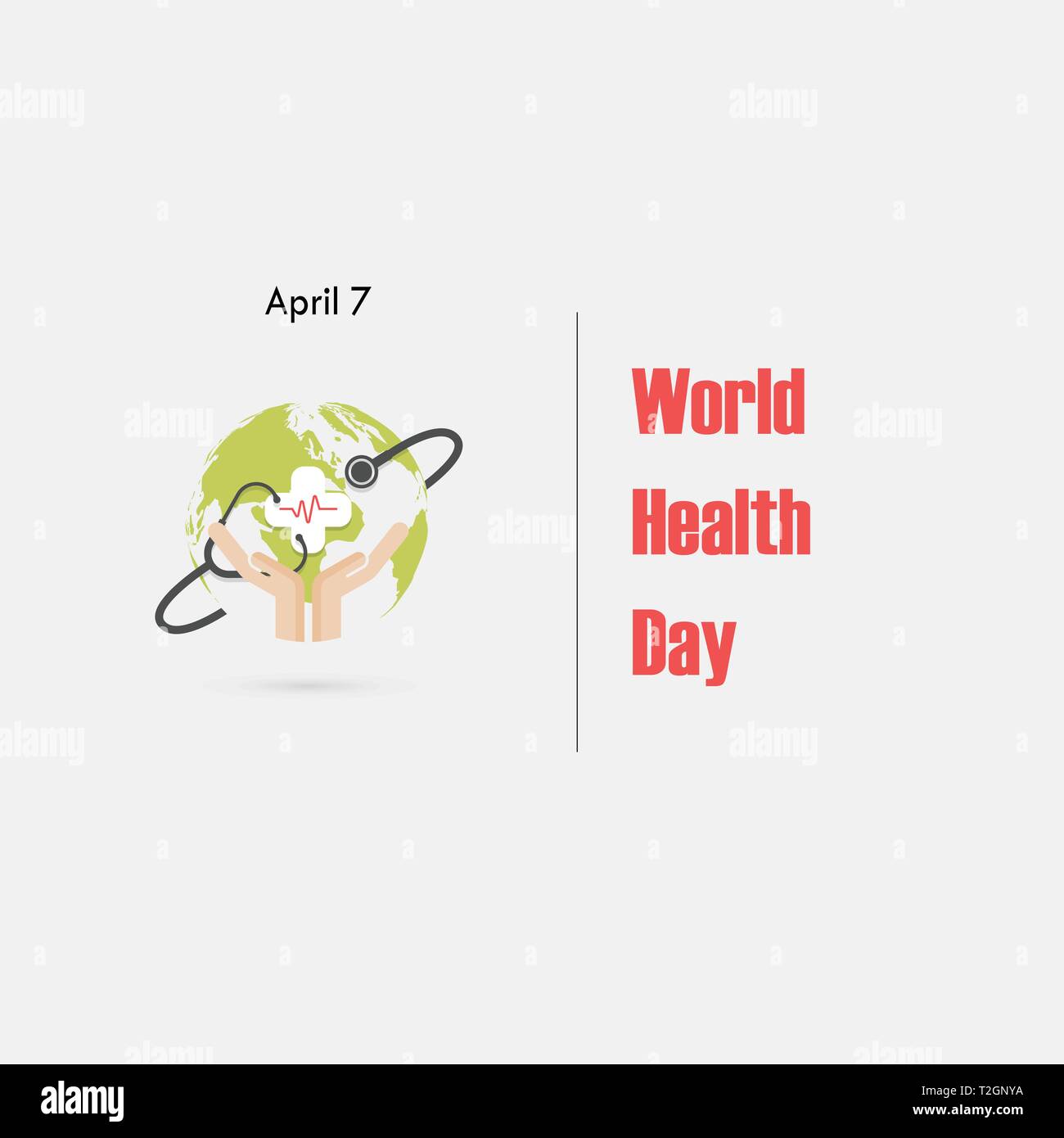 Globe sign,human hand and stethoscope vector logo design template.World ...