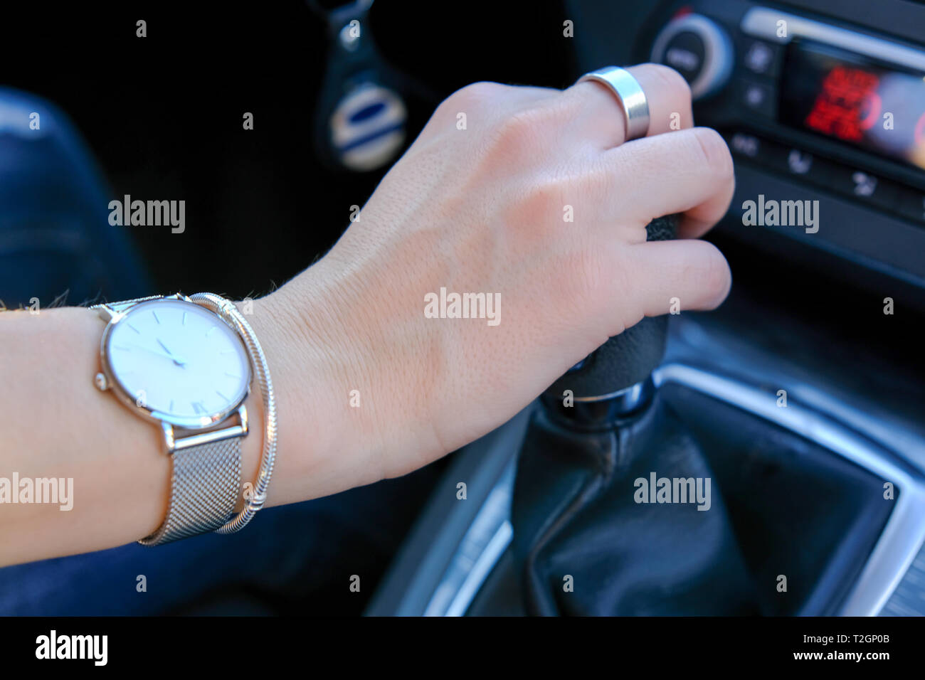 Gear stick woman hi-res stock photography and images - Alamy