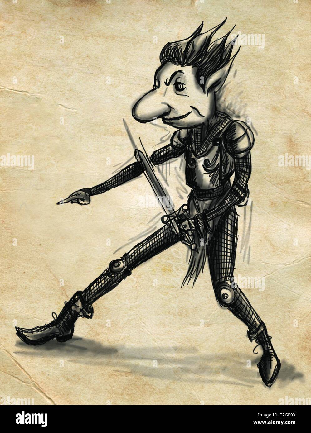 strange and unusual beast illustration Stock Photo - Alamy