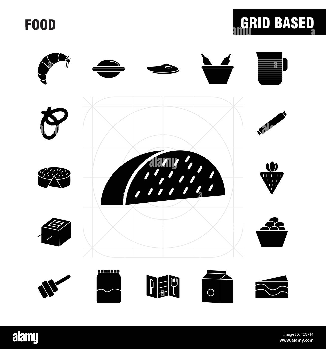 Food Solid Glyph Icons Set For Infographics, Mobile UX/UI Kit And Print ...