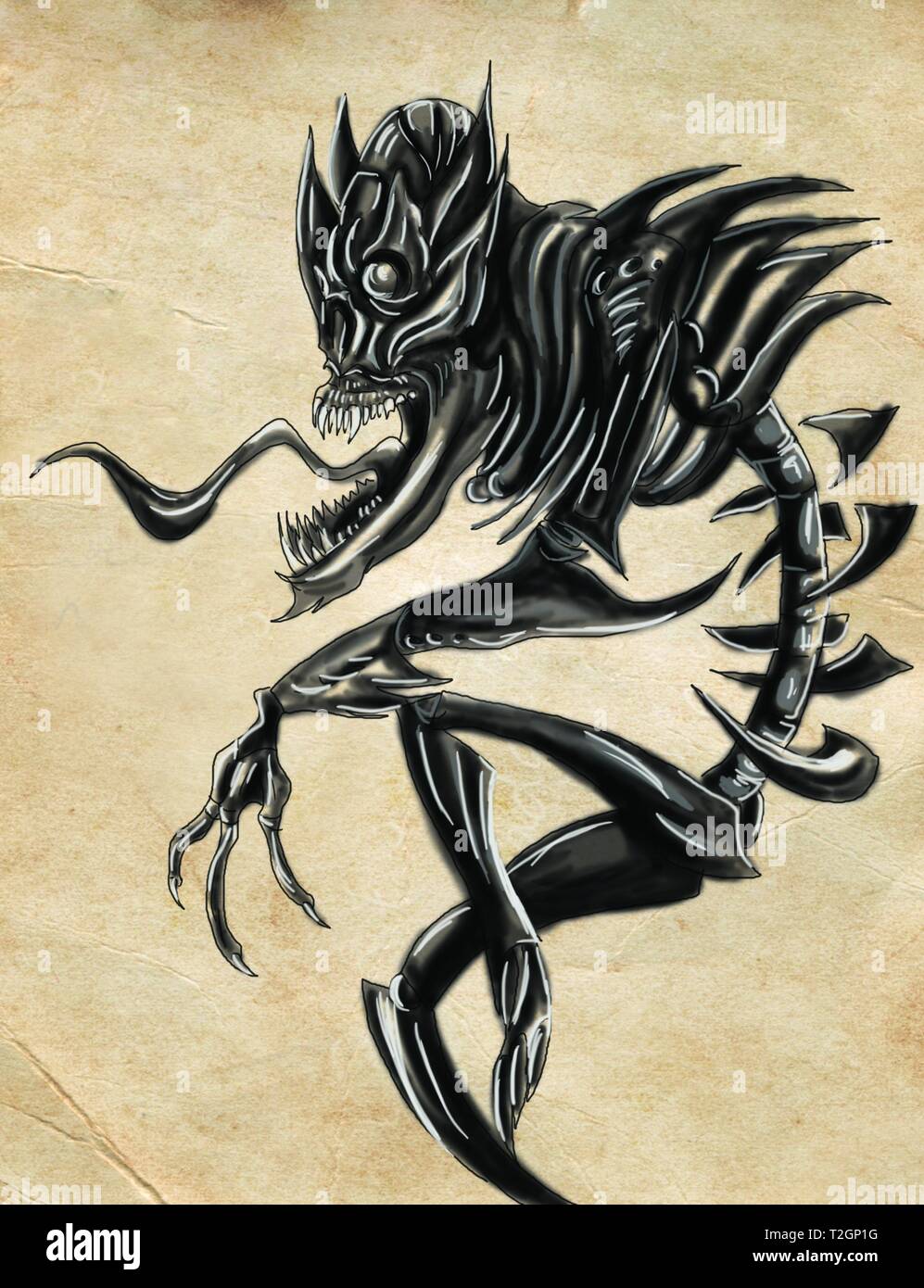 strange and unusual beast illustration Stock Photo - Alamy