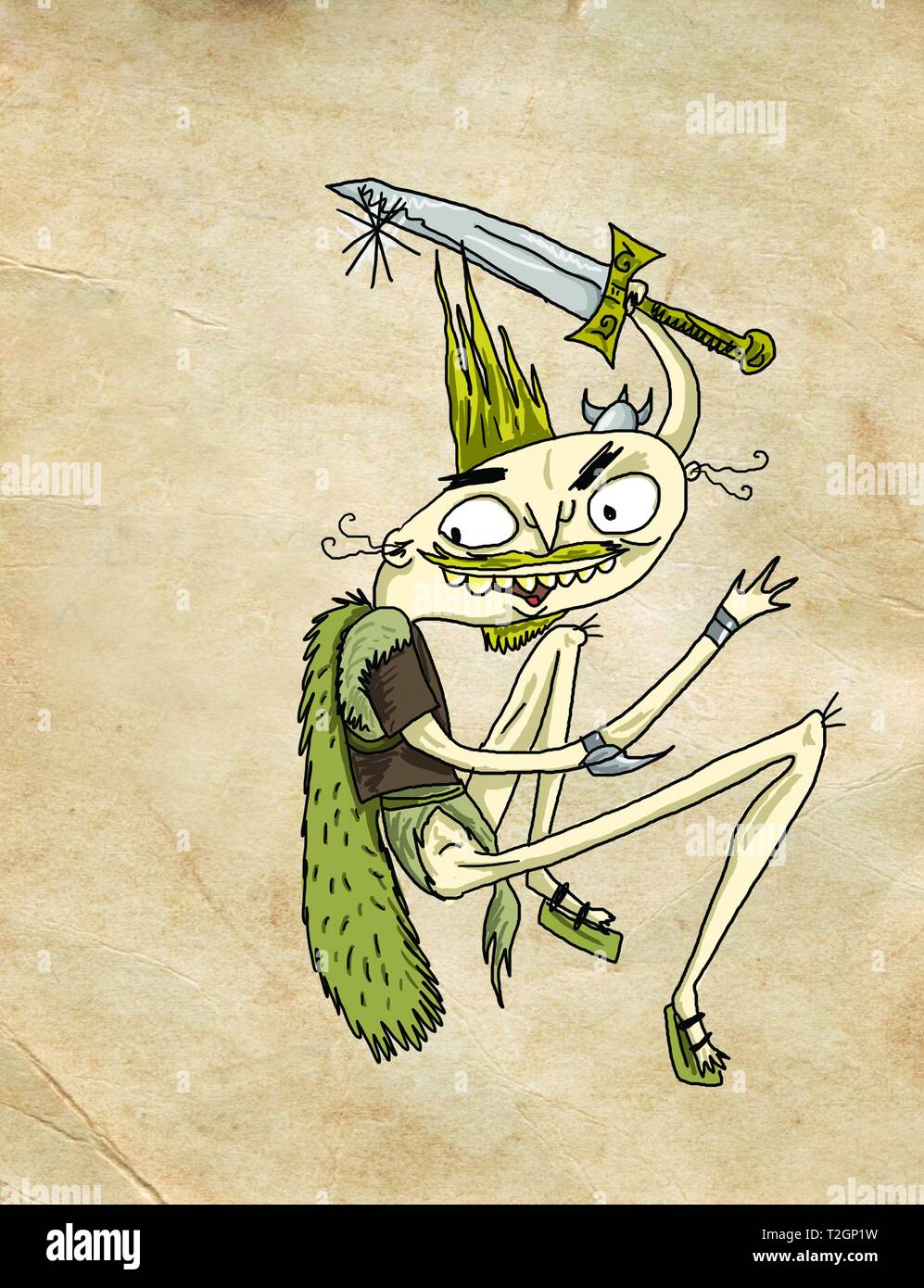 strange and unusual beast illustration Stock Photo - Alamy