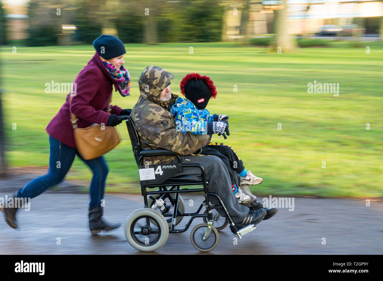 happy disabled family Stock Photo - Alamy