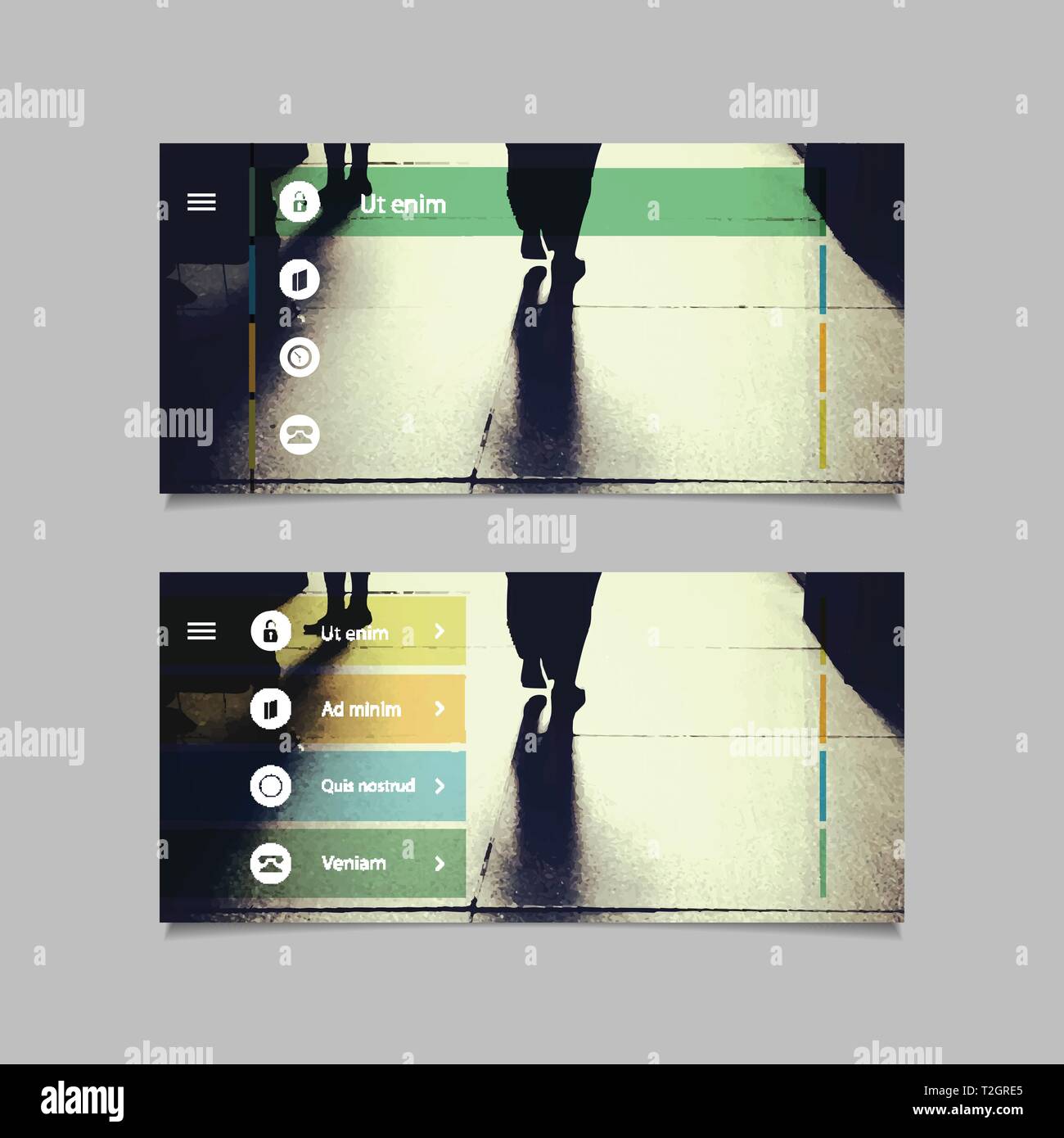 Walking in street light Stock Vector Images - Alamy