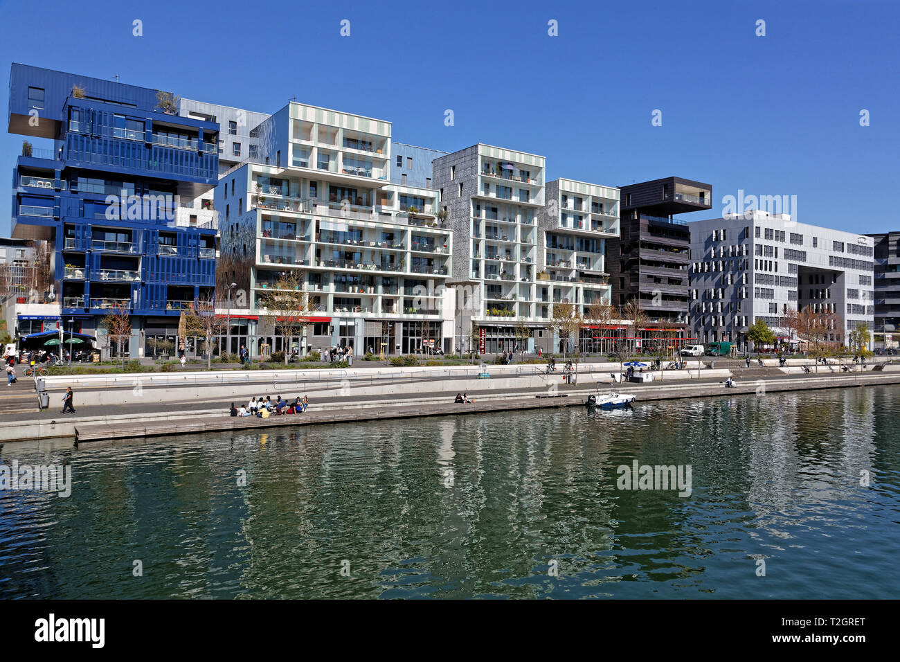LYON, FRANCE, March 31, 2019 : La Confluence is the former district of ...