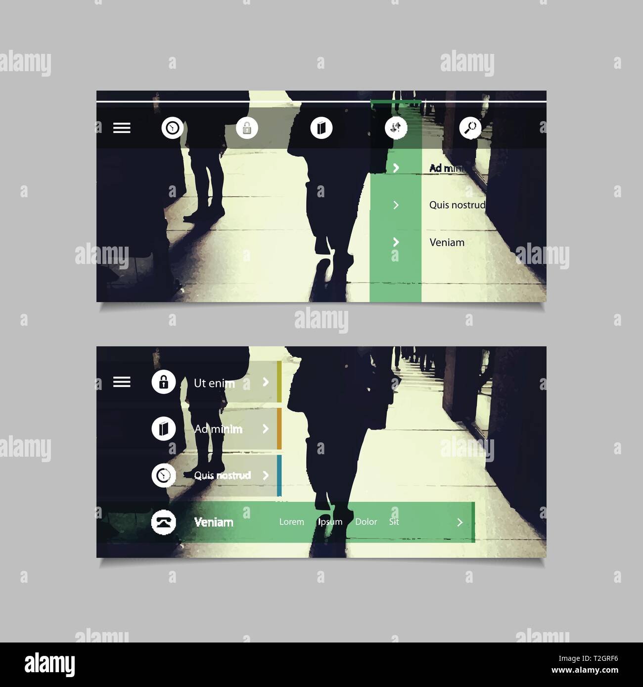 Set of Colorful Abstract Horizontal Headers or Banners - Creative ...