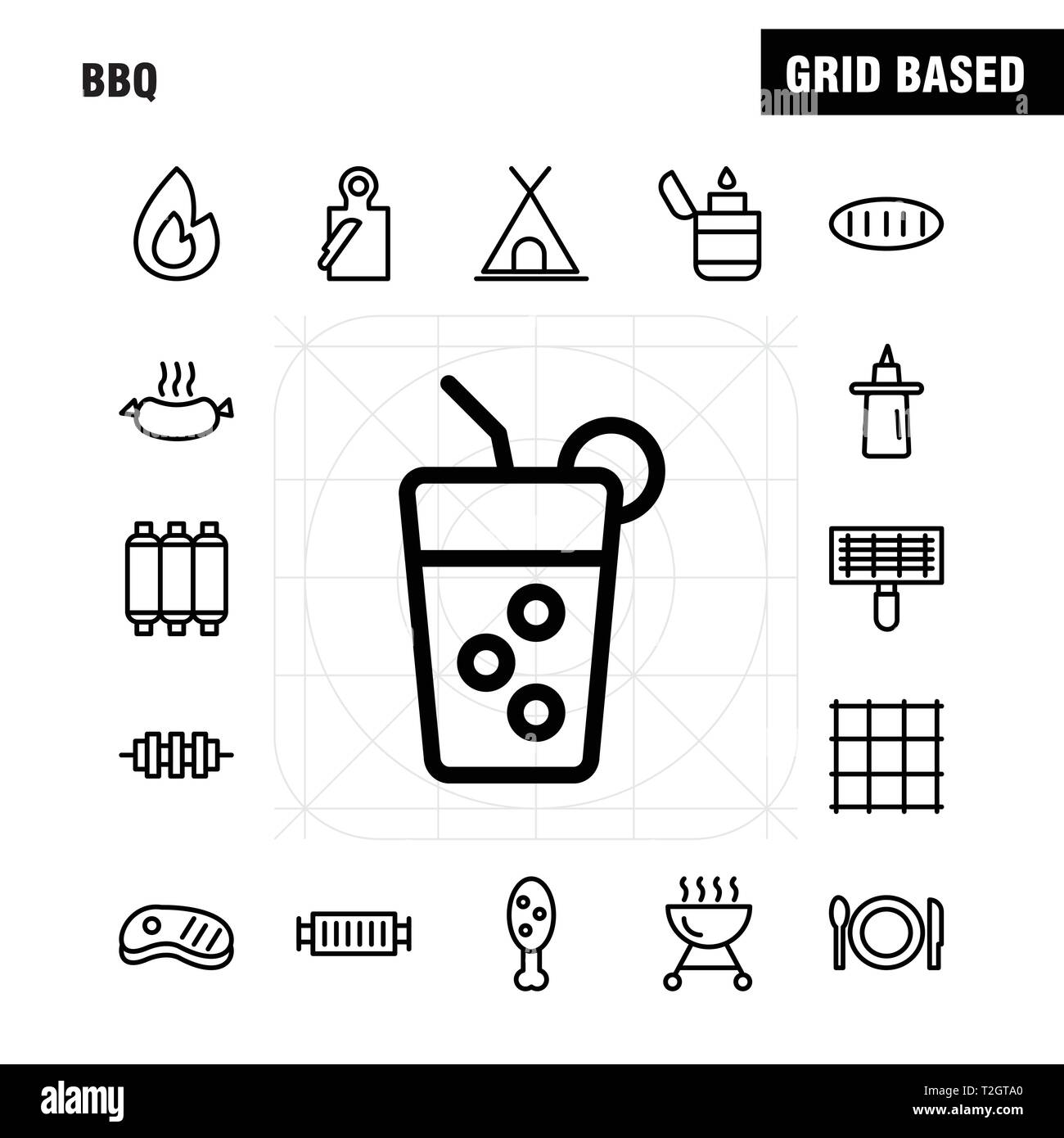 Bbq Line Icon Pack For Designers And Developers. Icons Of Barbecue, Bbq ...
