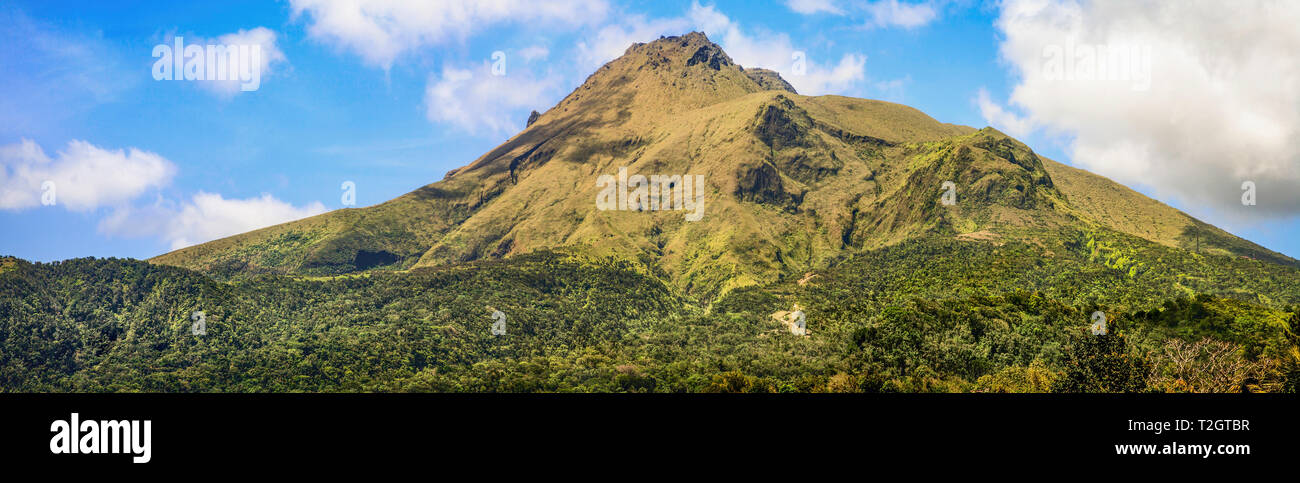 Panorama of Mount Pelée(Montagne Pelée a stratovolcano at the northern ...