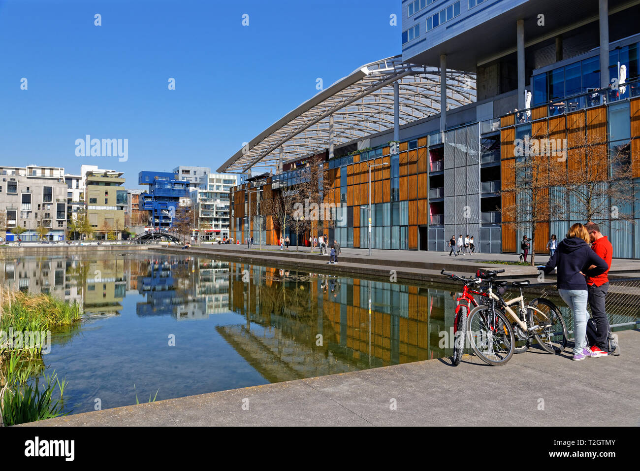 LYON, FRANCE, March 31, 2019 : La Confluence is the former district of ...
