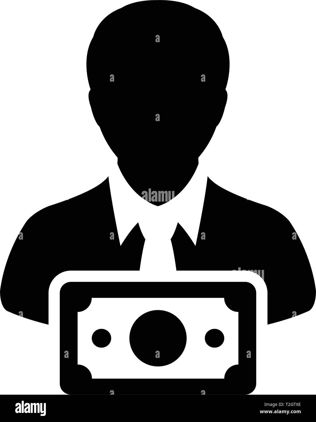 Payment icon vector male user person profile avatar with money symbol ...