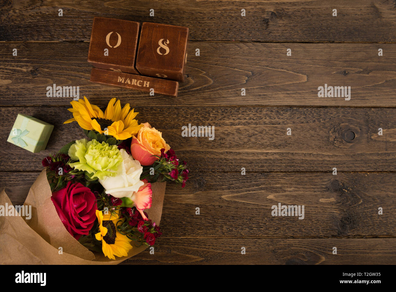 Frame with copy space for greeting card for international women’s Day ...