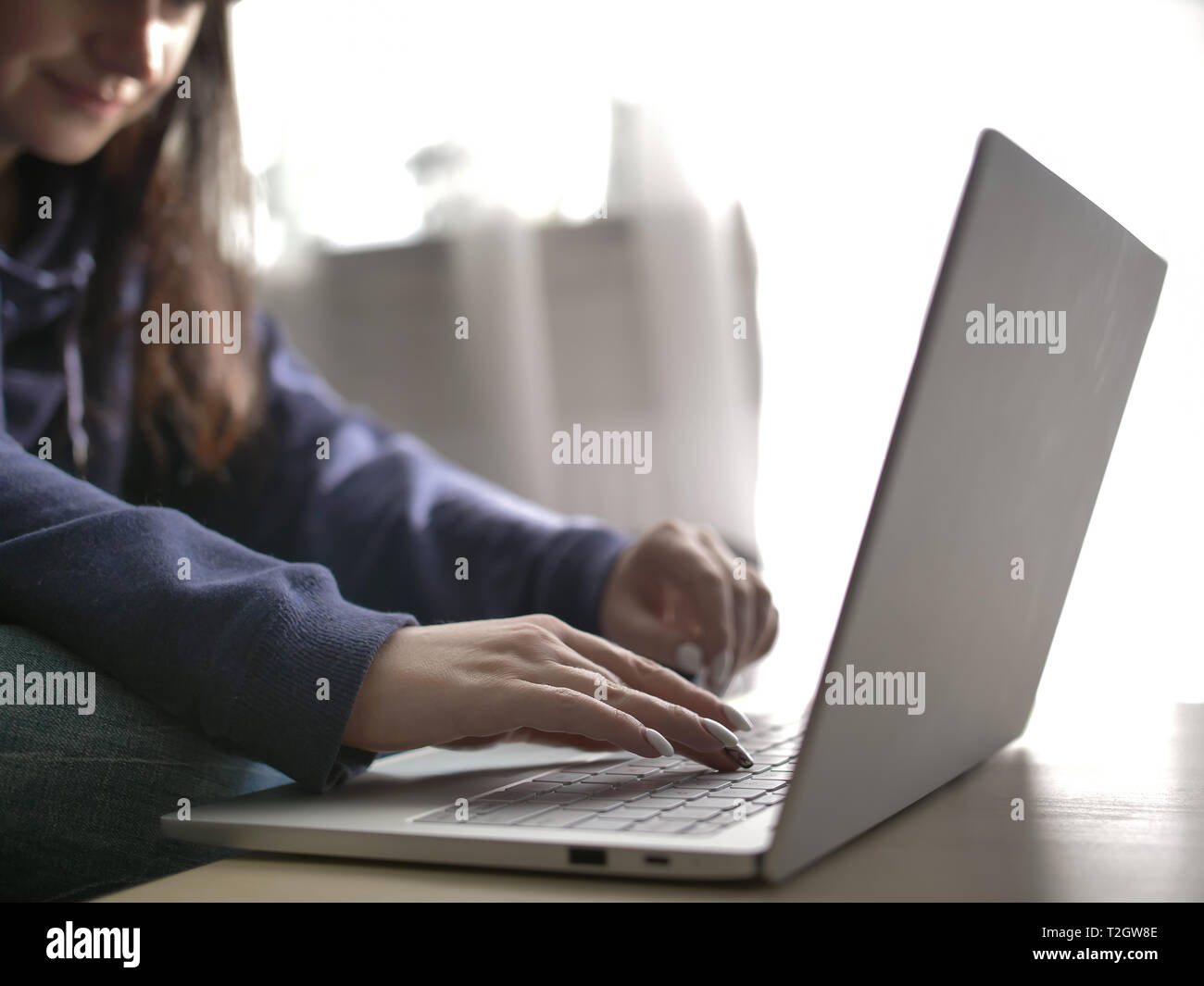 Typing computer keyboard laptop blurred hi-res stock photography and ...